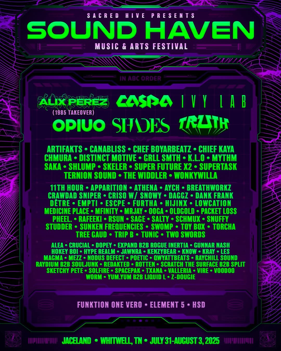Sound Haven 2025 Lineup Drops: Jaceland’s Bass Wonderland Is Back 🛸💚 ...